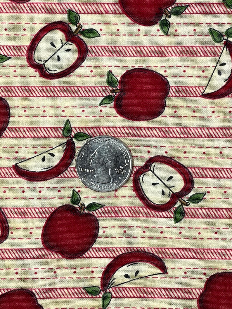 Teacher Apple Cotton Fabric by Leslie Beck for VIP Cranston -apple ...