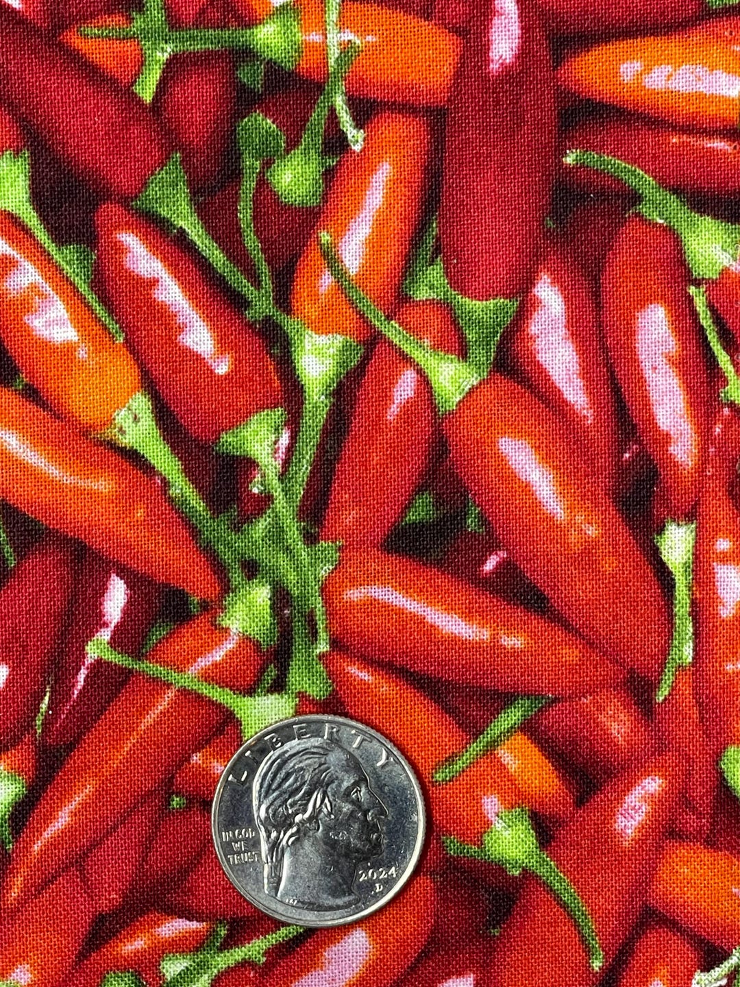 100% Cotton Fabric - Farmers Market by RIR Fabrics - Stunning Red ...