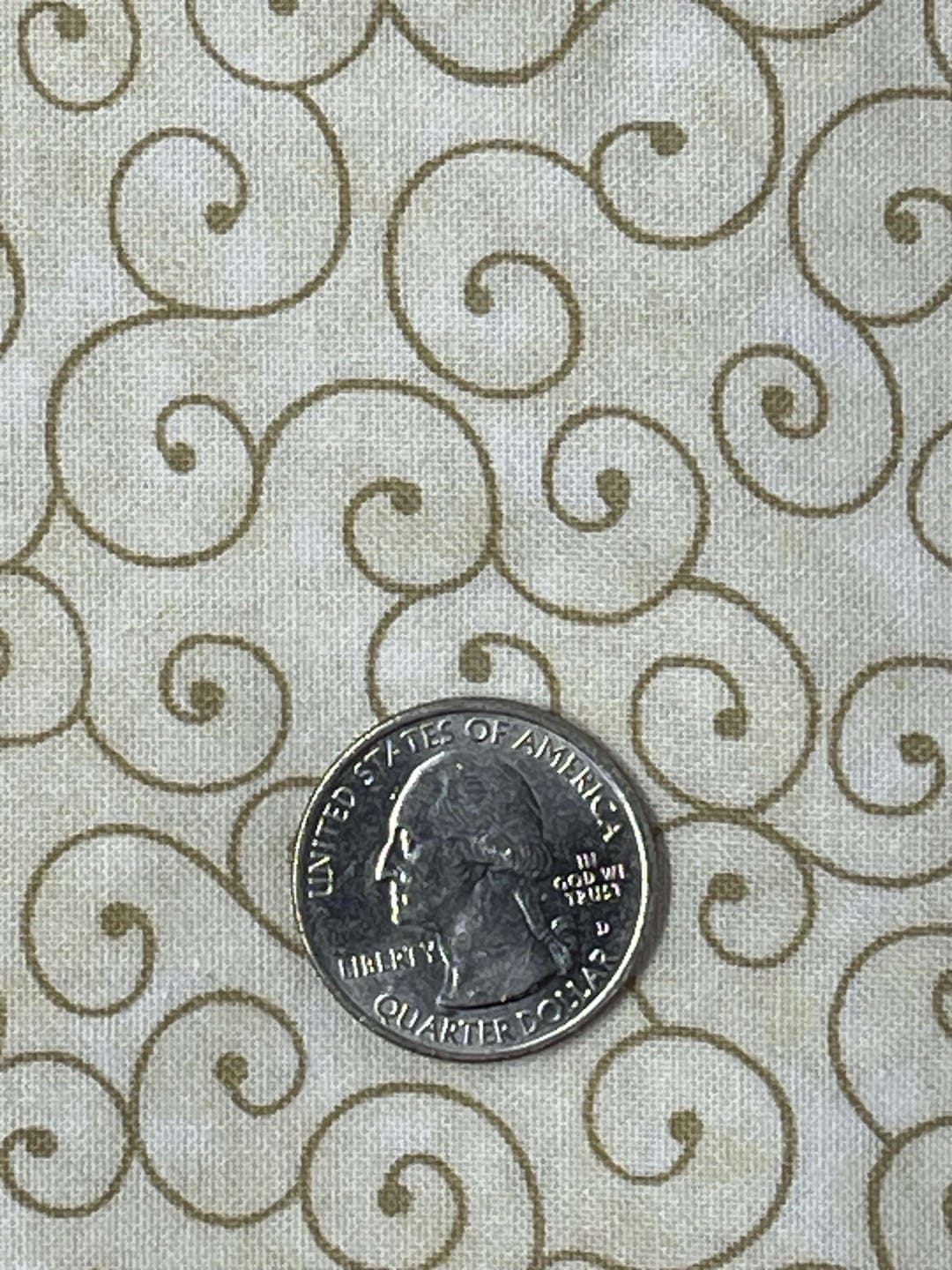 108 Inch by Three Yards of Quilt Backing- Light Beige With Tan Swirl ...