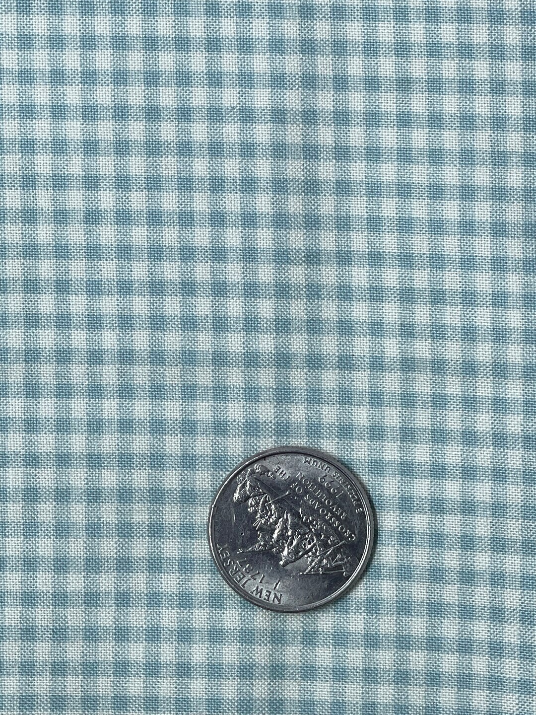 Green and White Small Checkered Pattern 100% Cotton Fabric - 84x42 ...