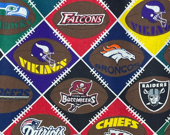 Pro Football Teams Logos Cotton Fabric- 1999 Version 6182 - Fun Fabric ...