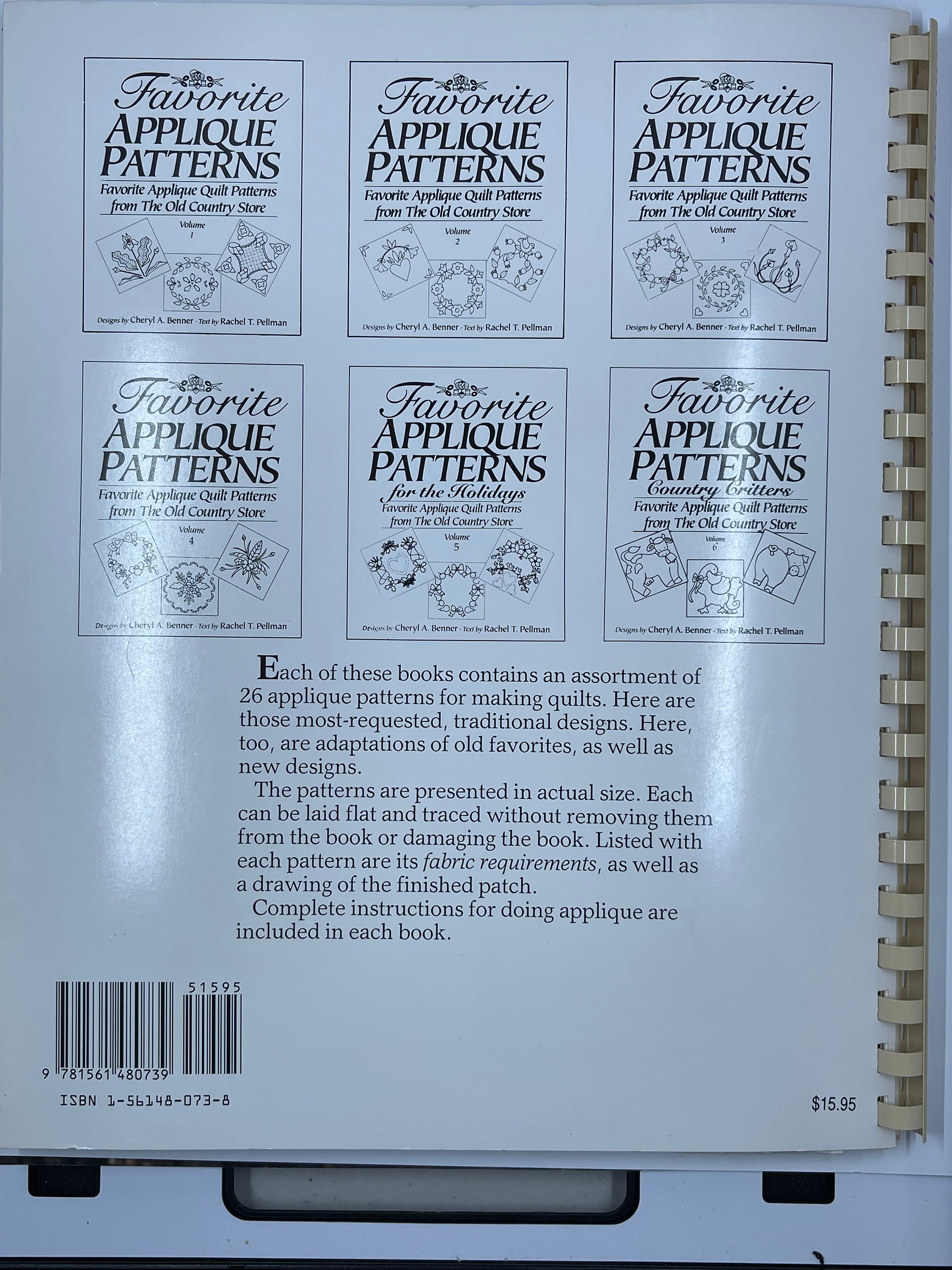 Favorite Applique Patterns-complete Set of 6 Books by Benner and ...