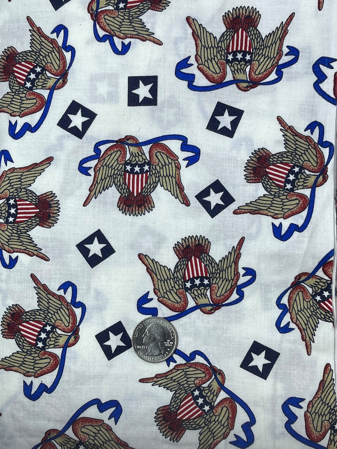 Patriotic American Eagles Design on White Background- Signature ...