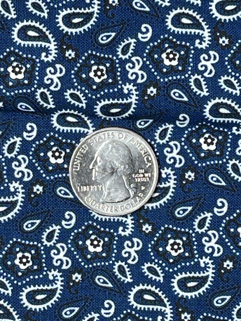 Navy Blue "bandana Ditzy" by Michael Miller Fabrics- Pattern C-1589- 44 ...