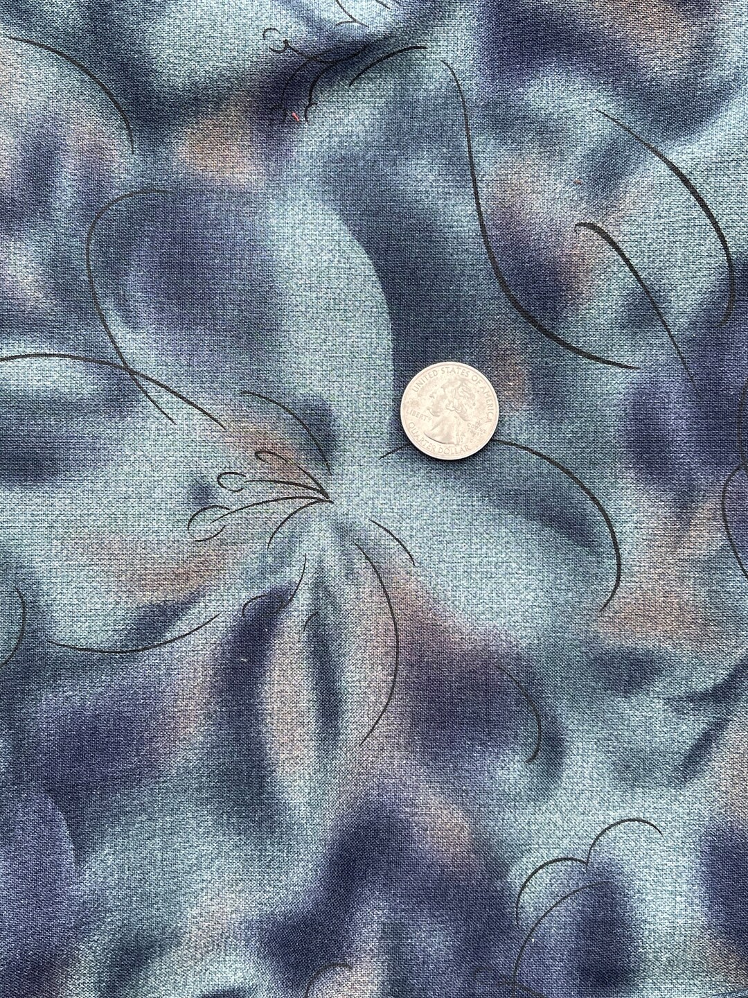 Enchanting Floral Cotton Fabric – DAIWABO for E.E. Schenck – Pat #11484 ...