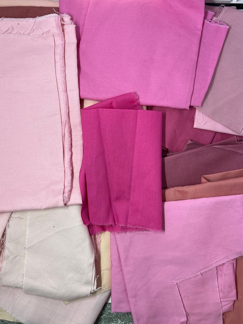 Fabric Scrap Pack: Pink Toned Cotton Lot by the Pound. Great for Slow ...
