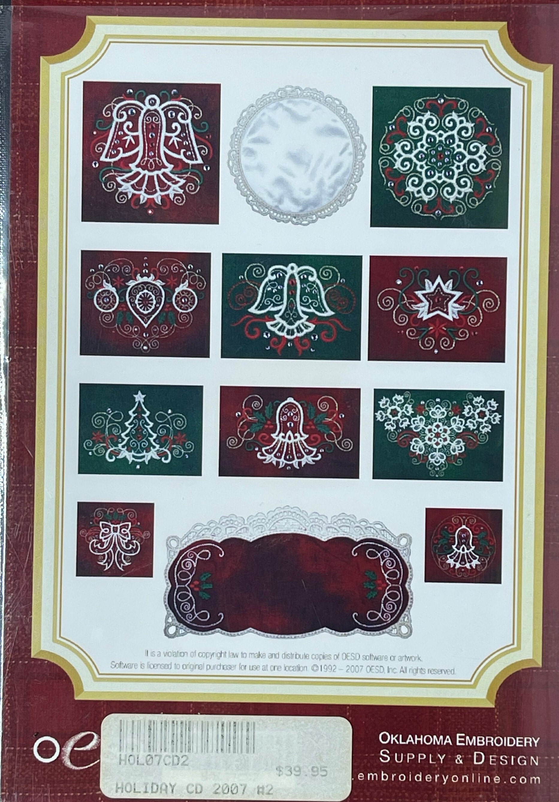 OESD the Christmas Collection #2 - Holiday Embroidery Designs - 12 ...