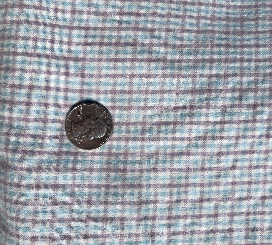 Quality Flannel Cotton Fabric Soft White, Red, and Blue Checkered ...