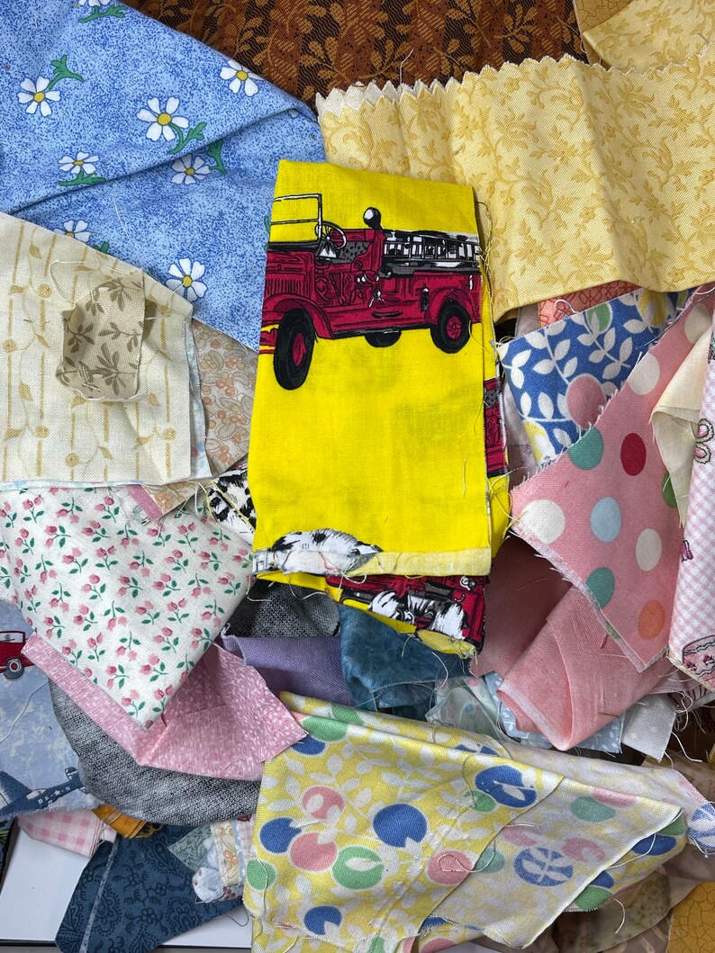Fabric Scrap Pack: Assorted 100% Cotton Lot by the Pound-pictures Are ...