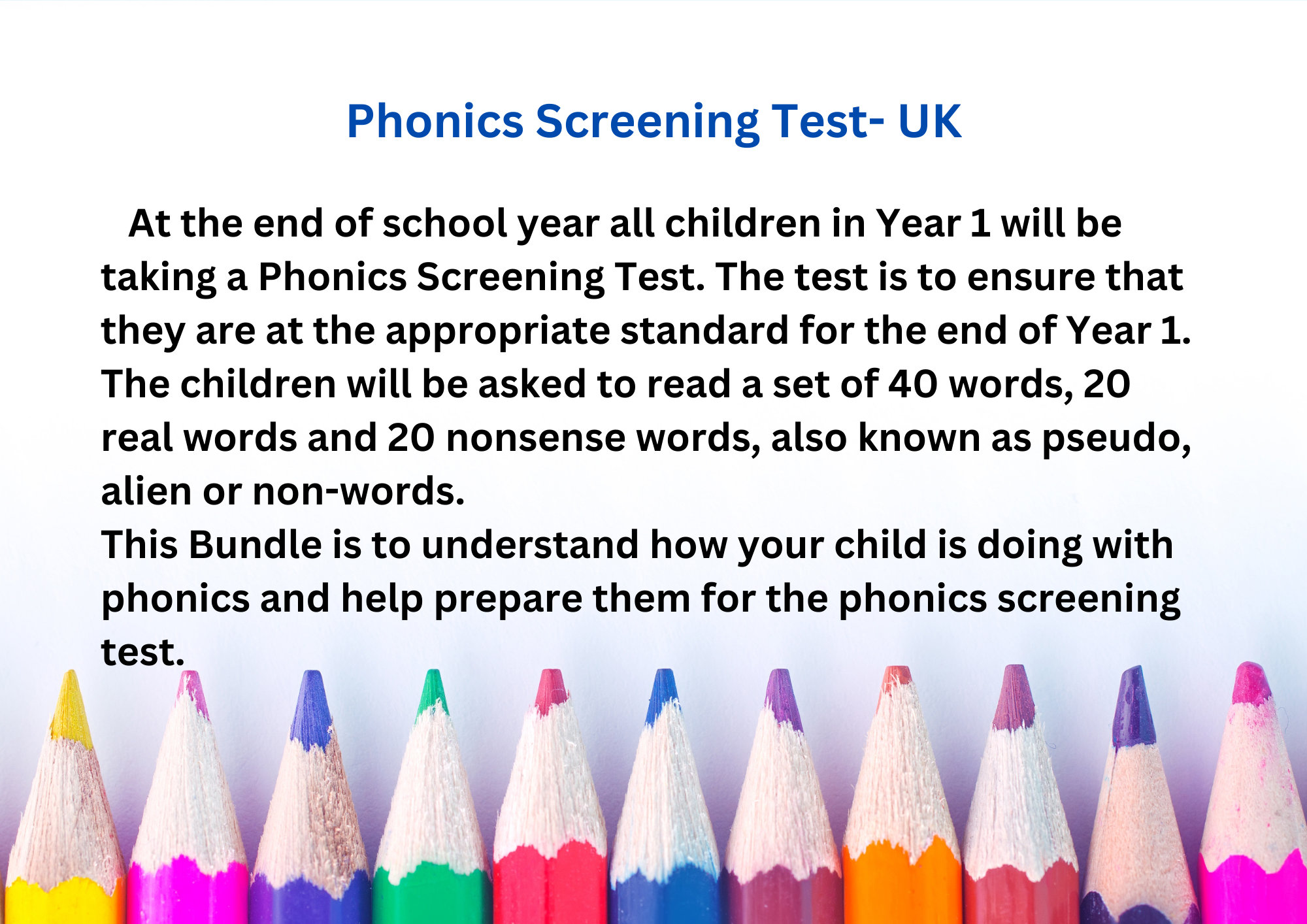 Printable Phonics Screening Practice Sheets, Year 1 Reading Test, KS1 ...