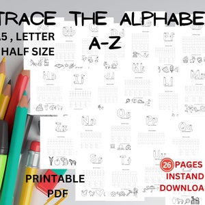 Trace the Alphabet, Tracing Letters, Learning How to Write Letters ...
