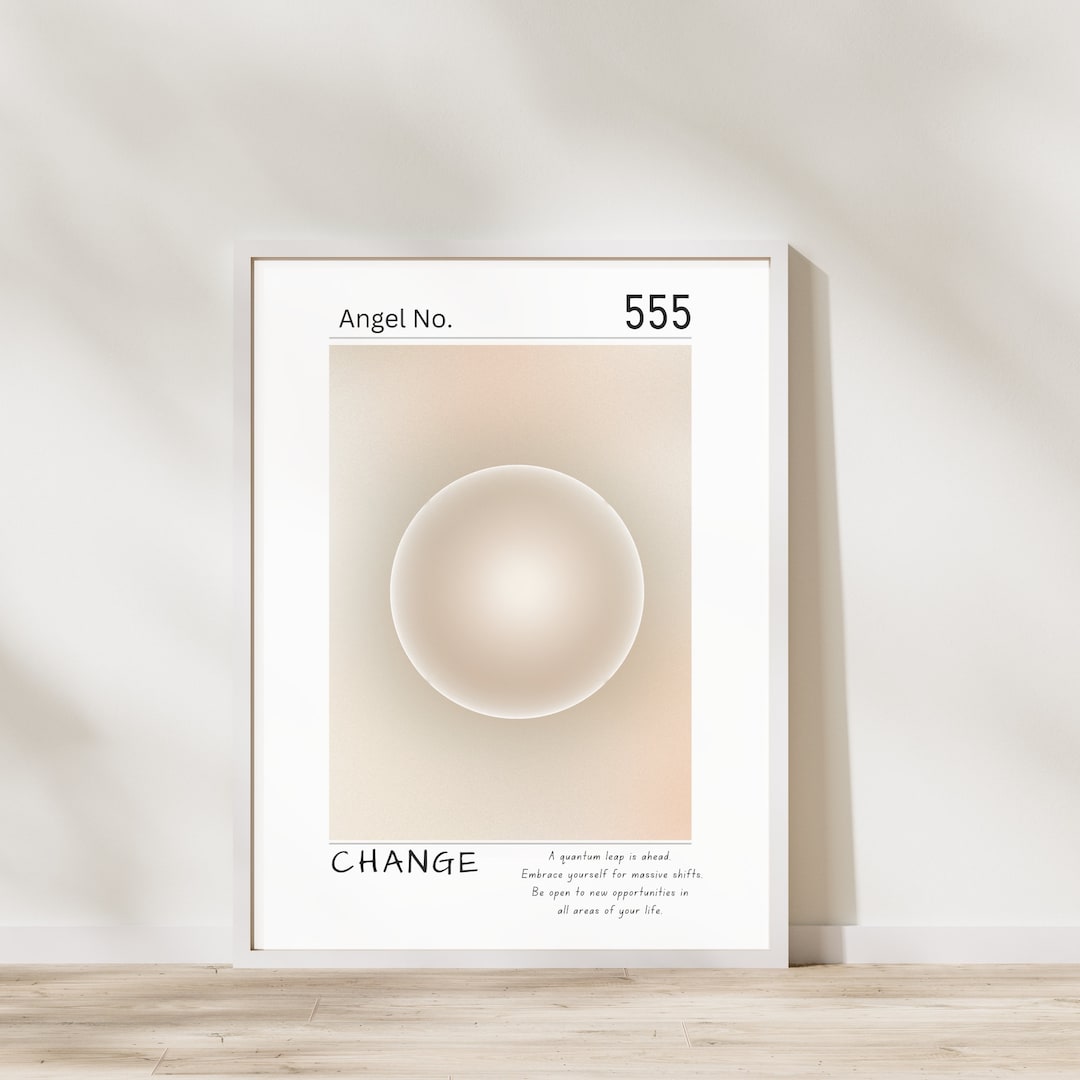Angel Number 555 Poster, Law of Attraction Print, Change Affirmation ...