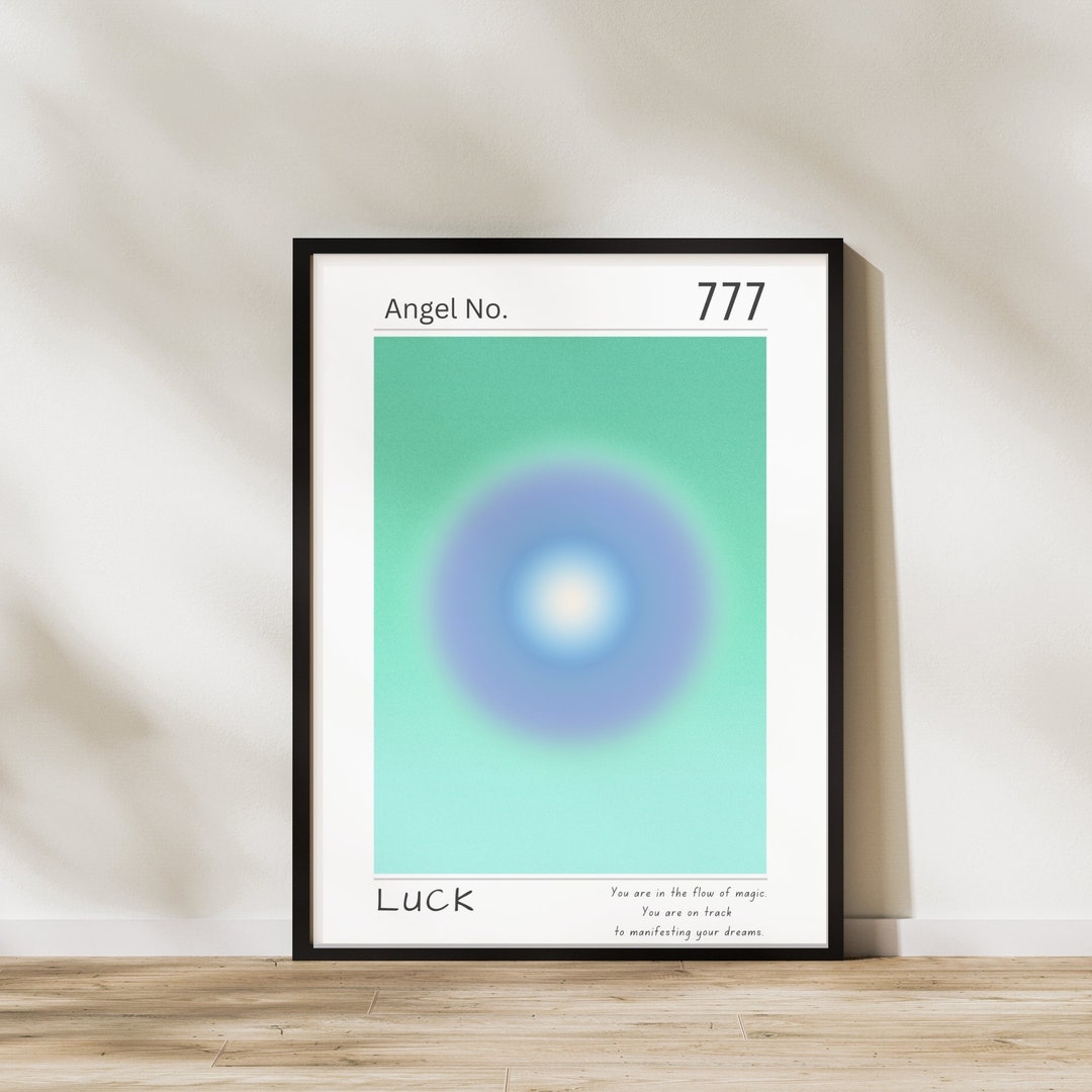 Angel Numbers 777 Printable, Law of Attraction Print, Pink Angel Number ...