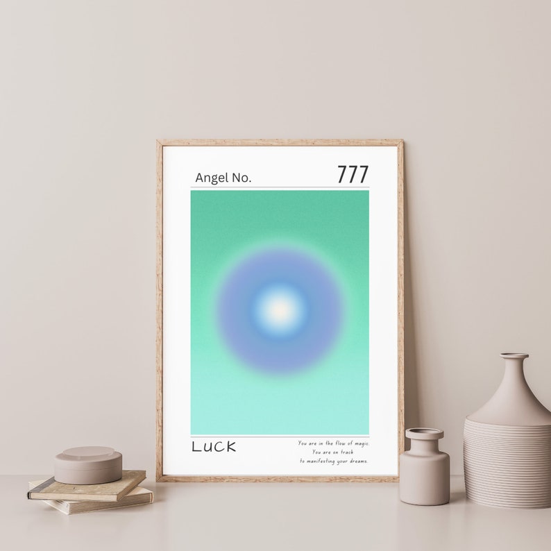 Angel Numbers 777 Printable, Law of Attraction Print, Pink Angel Number ...
