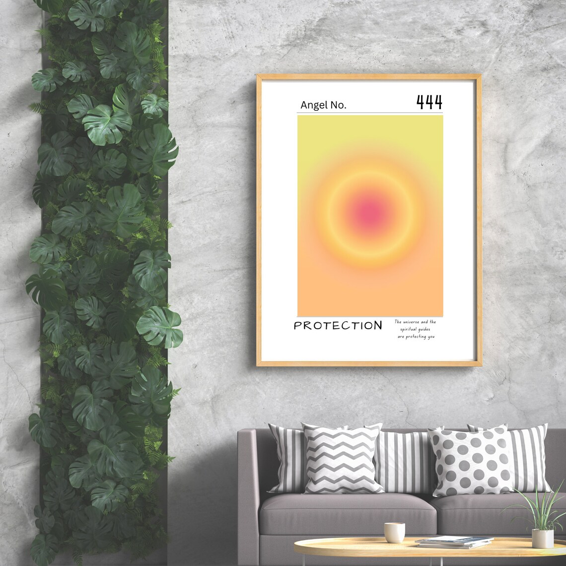 Angel Number 444 Poster, Law of Attraction Print, Positive Affirmation ...
