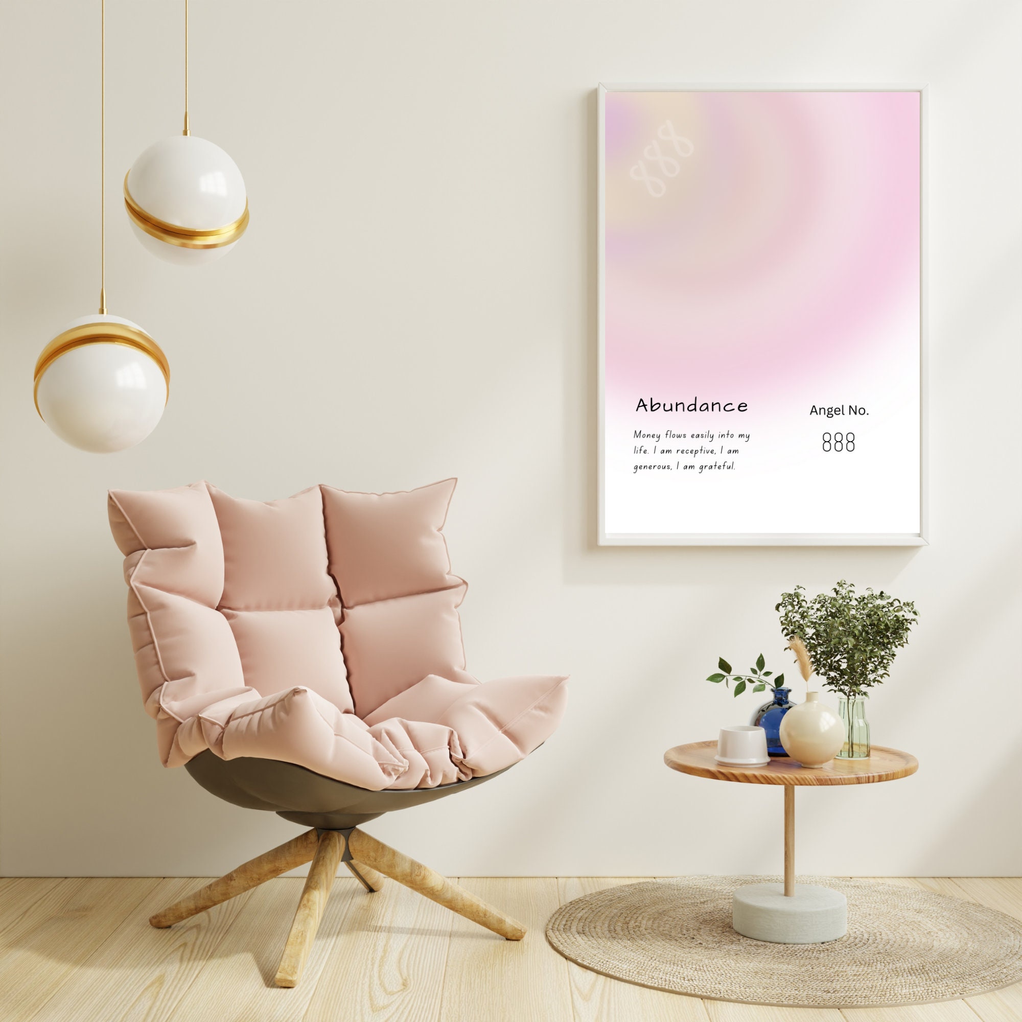 888 Angel Number Print Aura Poster Wall Art Angel Number 888 Printable ...