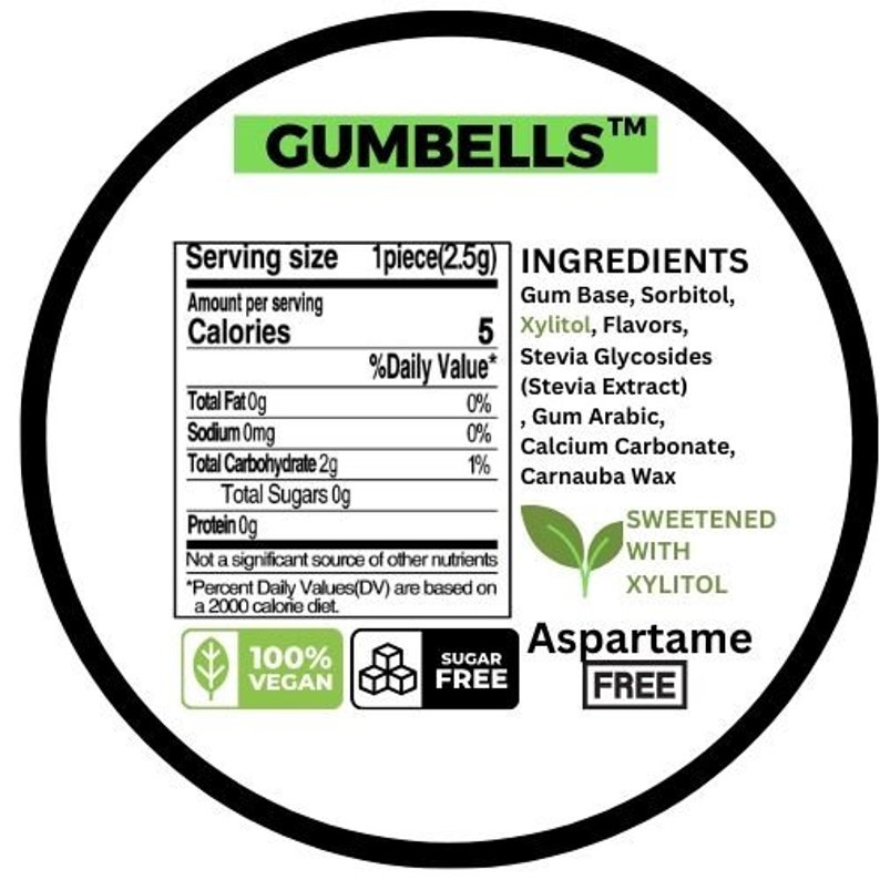 Gumbells™ 12xhard Jawline Jaw Gum Facial Fitness Chewing Gum [2MONTH ...