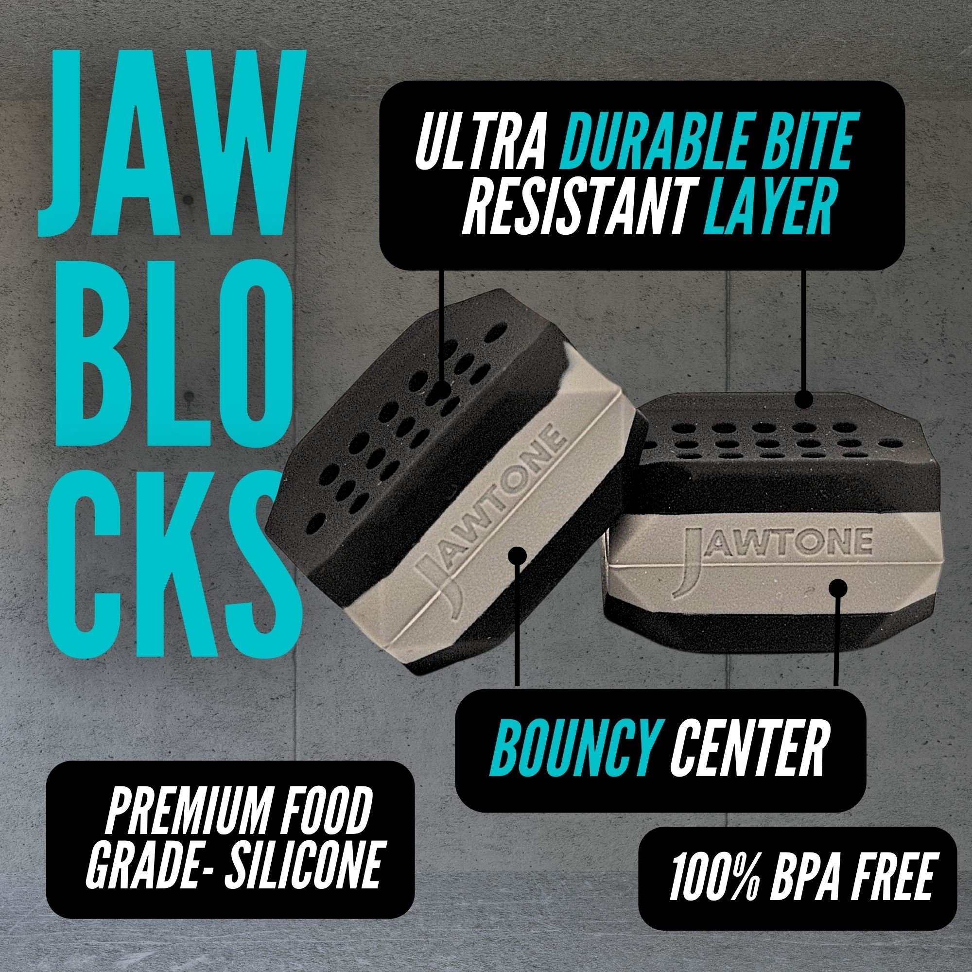 Jawblocks Jawline, Face, Neck, Jaw Exerciser and Toner - Ideal 4 Men ...