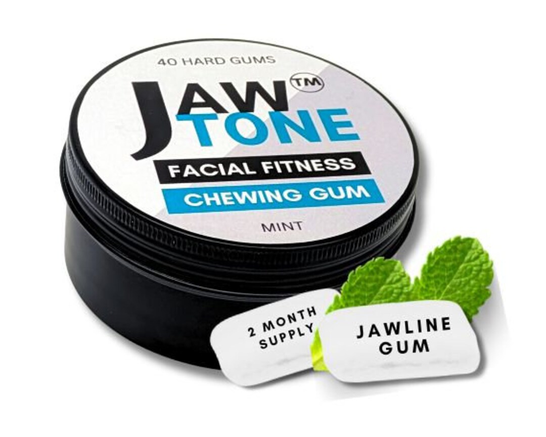 Jawtone™ -HARD Jawline Gum for Facial Fitness and Jaw Enhancement MINT ...