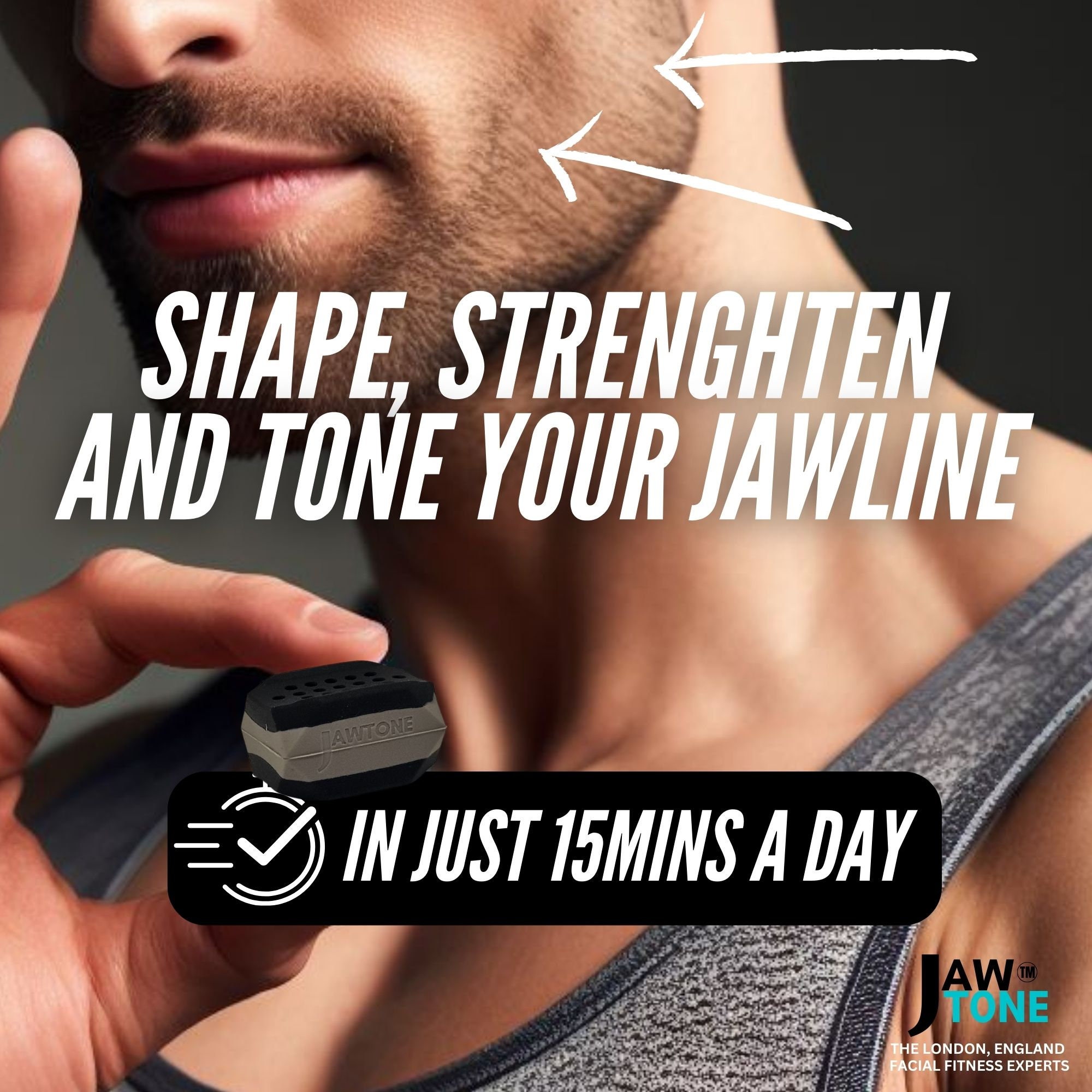 Jawblocks Jawline, Face, Neck, Jaw Exerciser and Toner - Ideal 4 Men ...