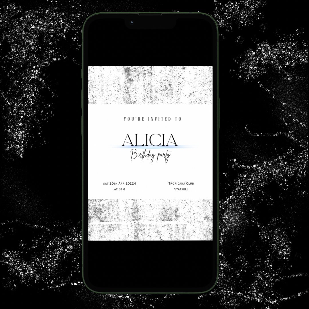 Minimalist Glam Invitation Template - Etsy