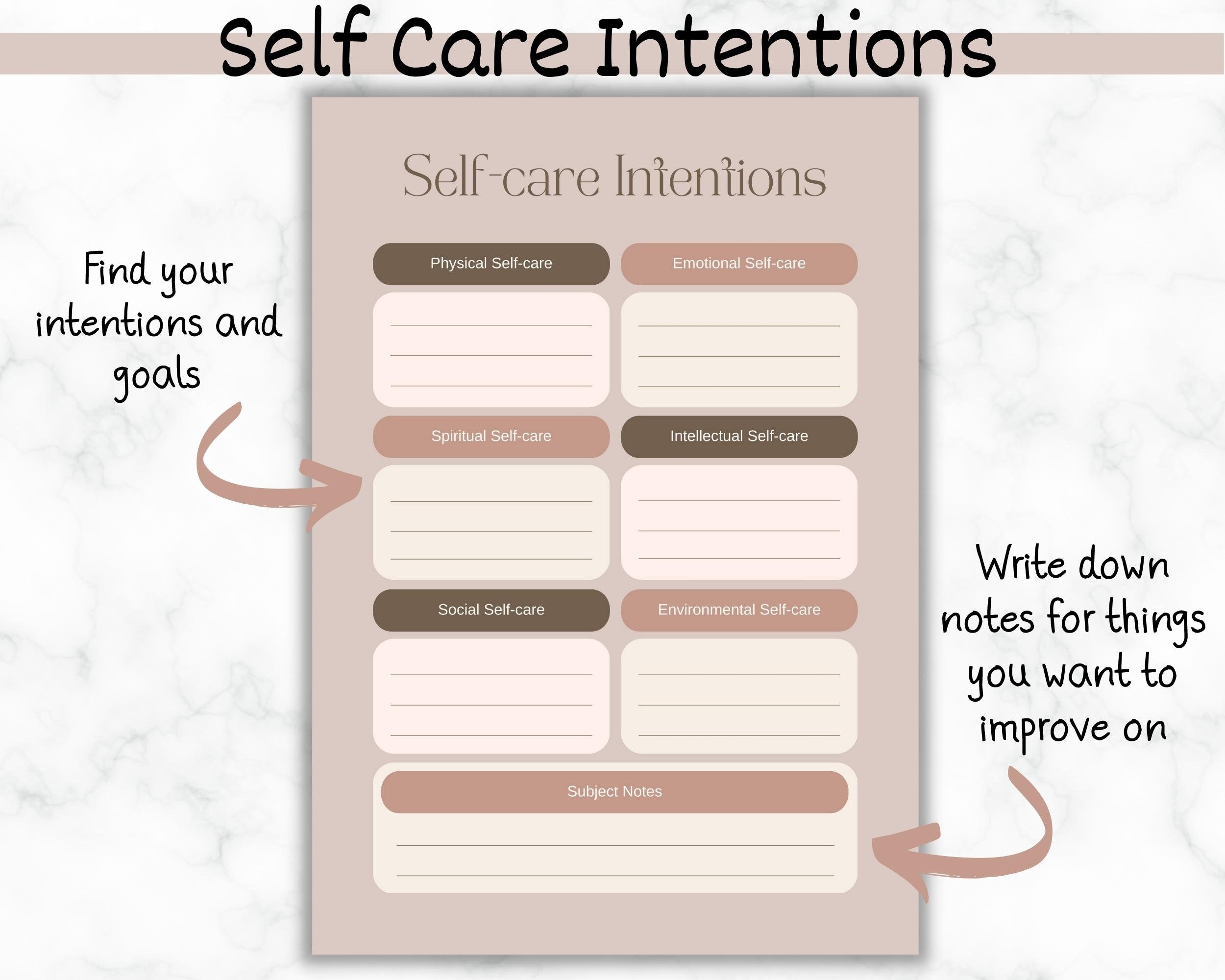 2024 Printable Planner, Self-love Journal, Mental Health Habit Tracker ...