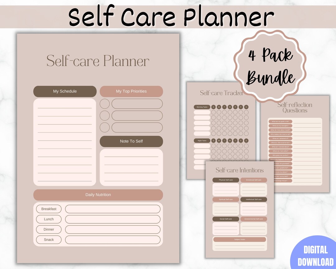 2024 Printable Planner, Self-love Journal, Mental Health Habit Tracker ...