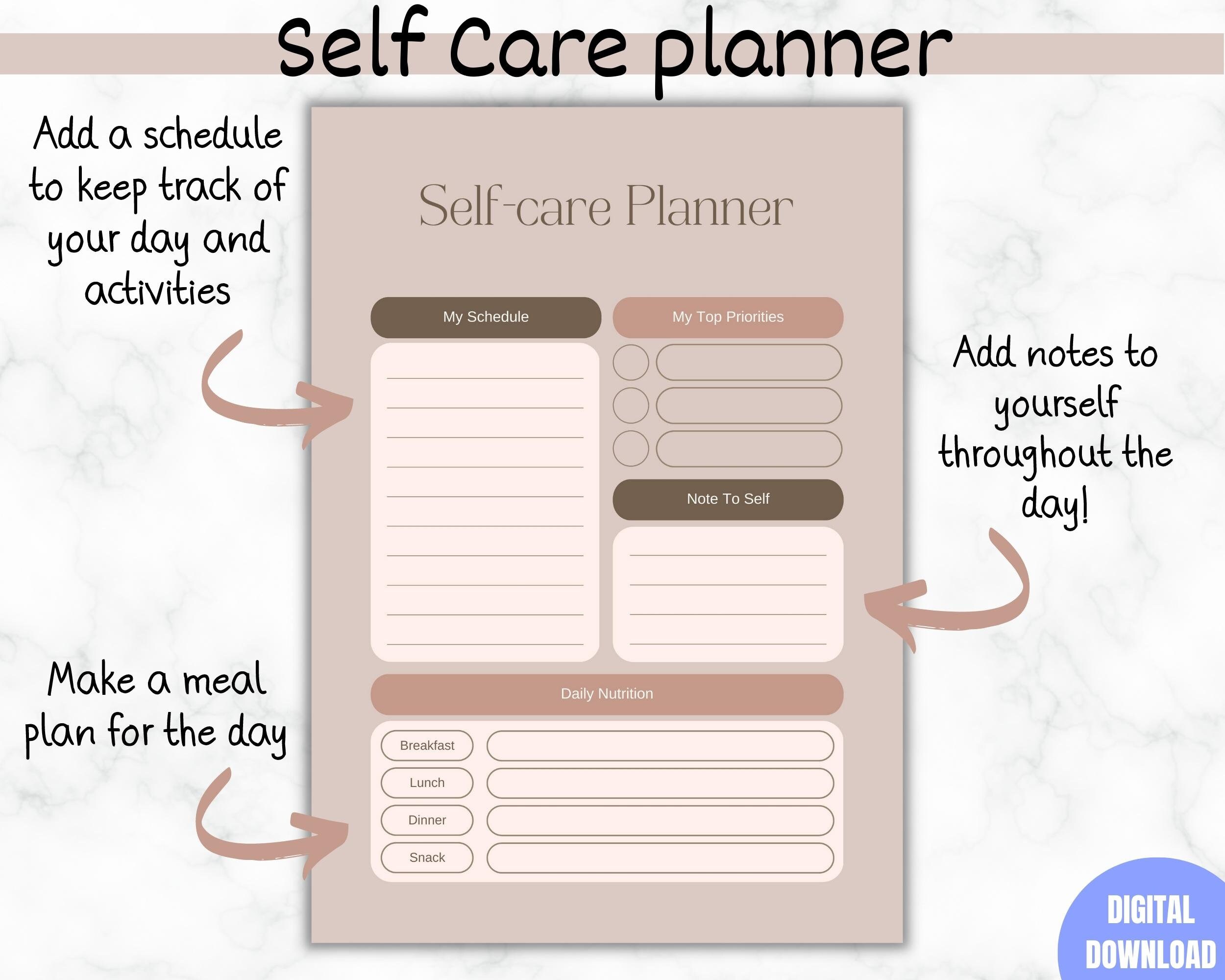2024 Printable Planner, Self-love Journal, Mental Health Habit Tracker ...