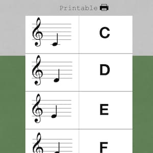 Musical Notes and Symbols Flashcards - Printable - Learn Music Notation ...