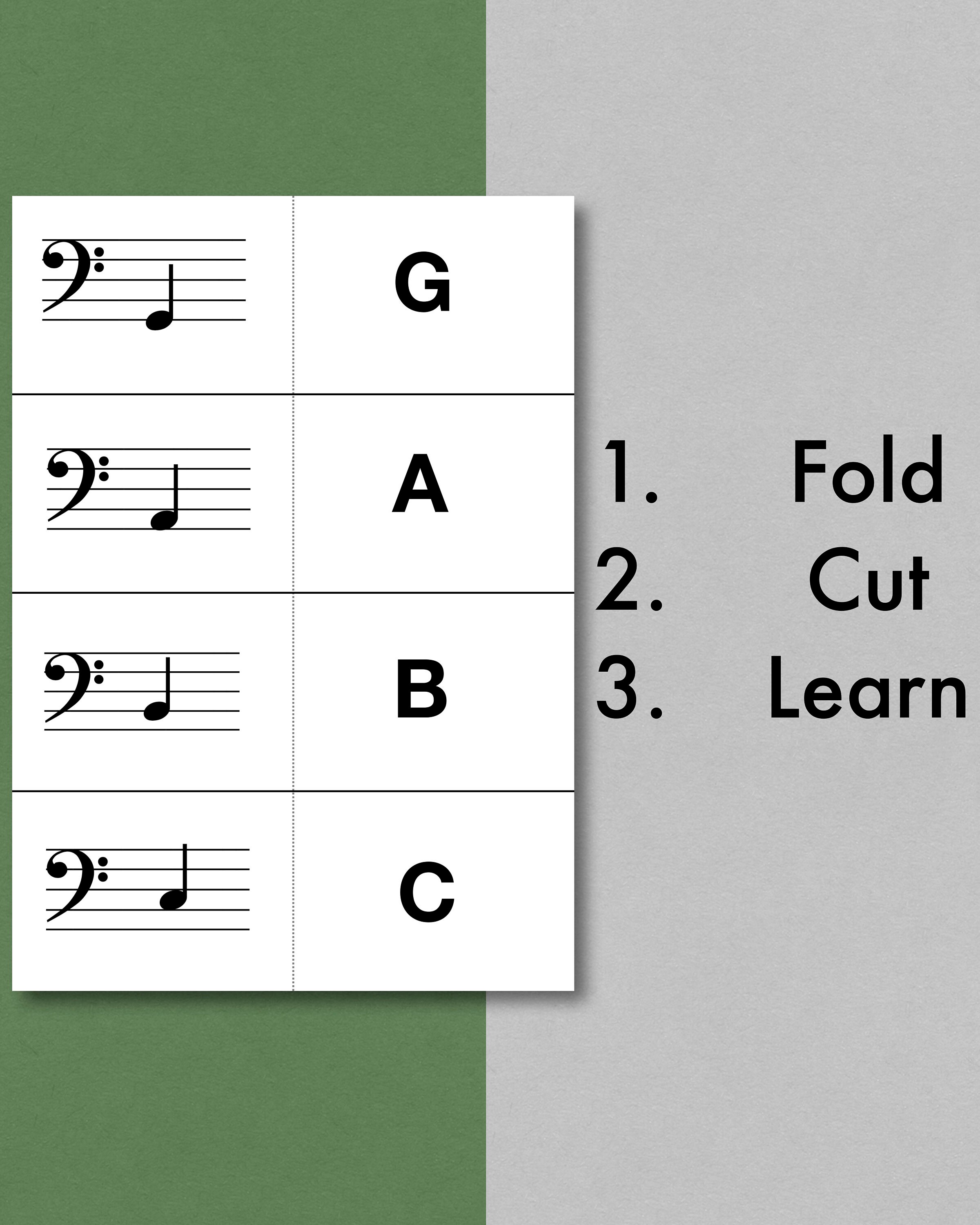 Musical Notes and Symbols Flashcards - Printable - Learn Music Notation ...