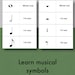 Musical Notes and Symbols Flashcards - Printable - Learn Music Notation ...