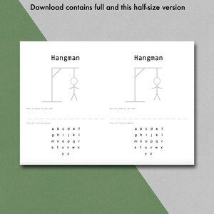 Hangman Game Printout - Etsy