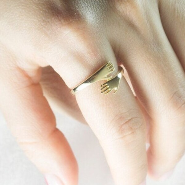 Hug Ring Gold - Etsy