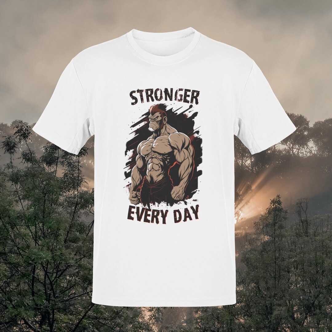 Stronger Every Day Male Short Sleeve Gym Junkie Tshirt Female T Shirt ...