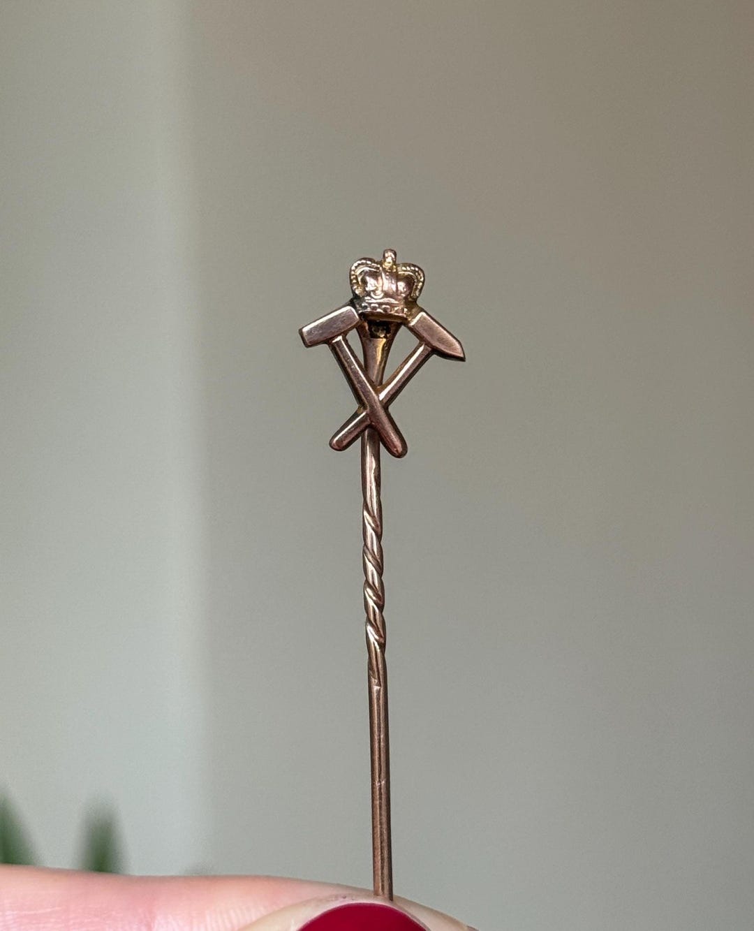 Antique Edwardian 9ct Gold Miner's Stick Pin - Etsy