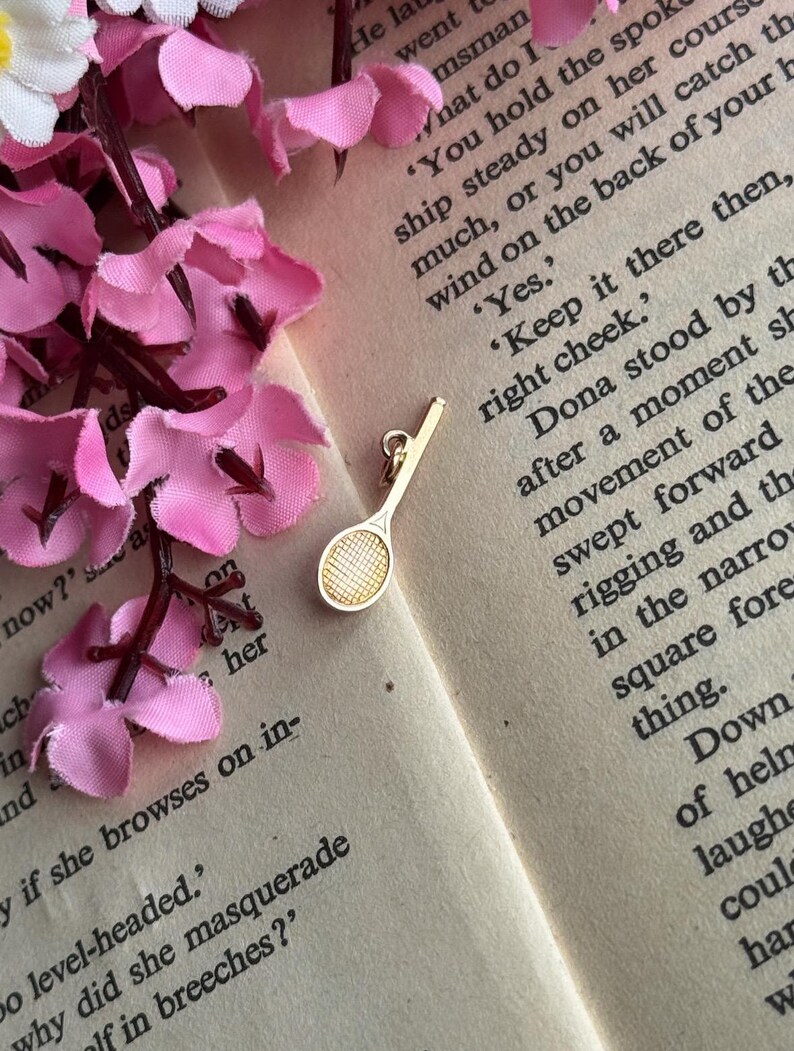 Vintage Tiny 9ct Gold Tennis Racket Charm Cropp & Farr - Etsy UK
