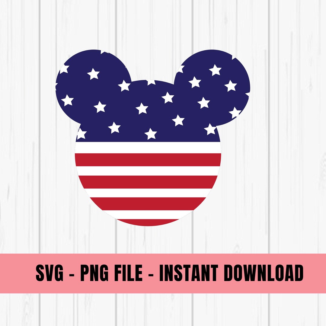 Micky Mouse Minnie Mouse Flag Svg Png, Patriotic Svg Png, America Svg ...