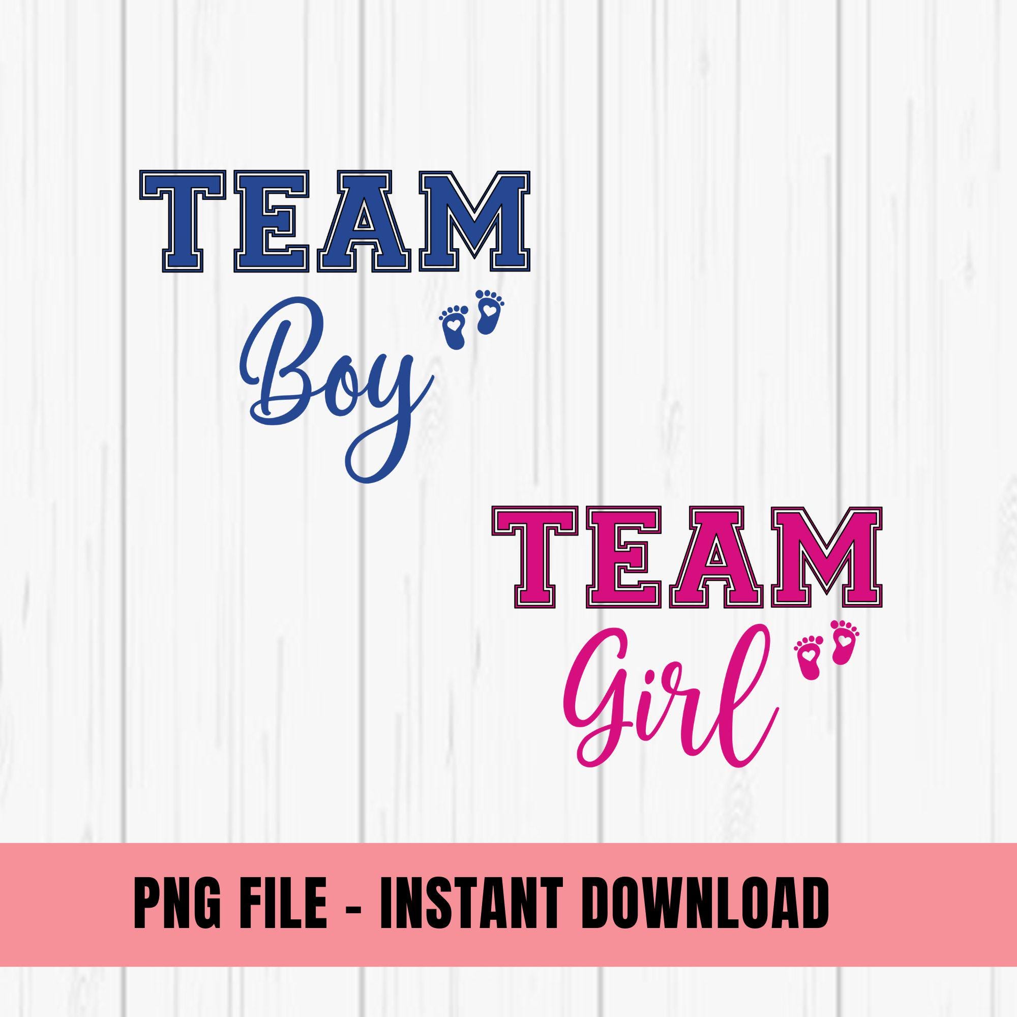 Team Boy PNG, Team Girl PNG, Gender Reveal Png, Baby Announcement Png ...