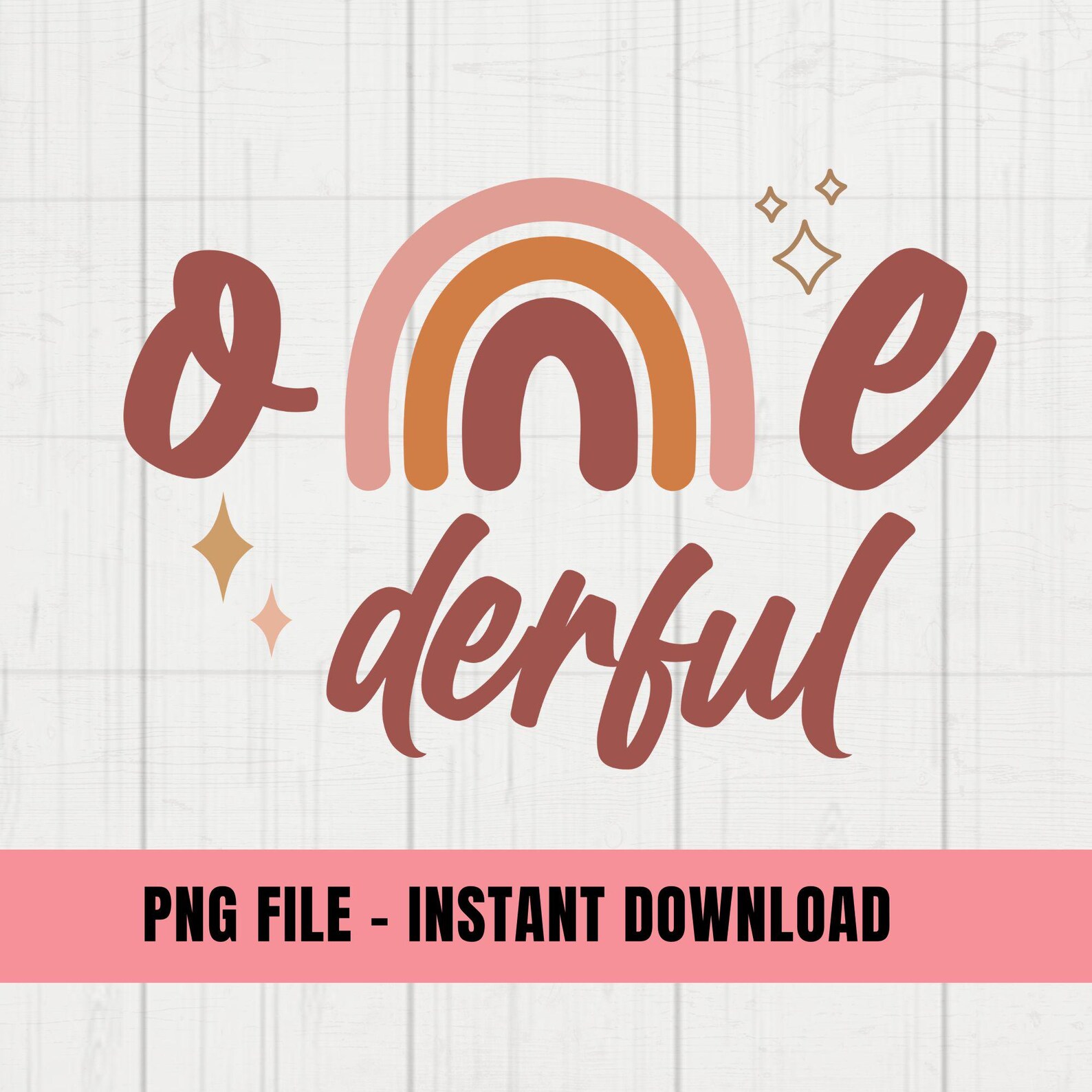 Onederful PNG Boho Rainbow Onederful PNG - Etsy