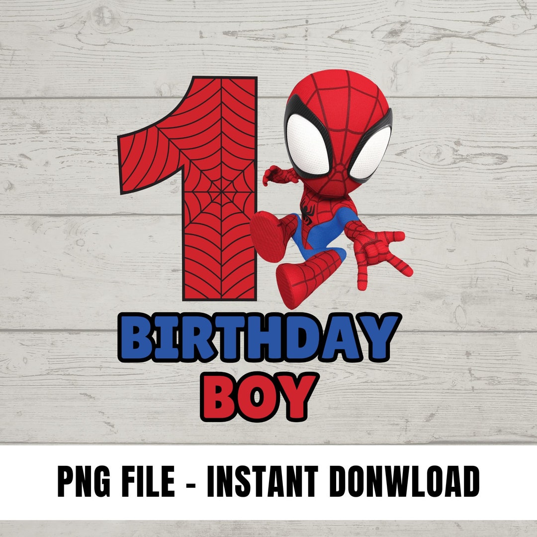 First Spider Birthday Boy Png, Spider Birthday Png, Spider Birthday ...