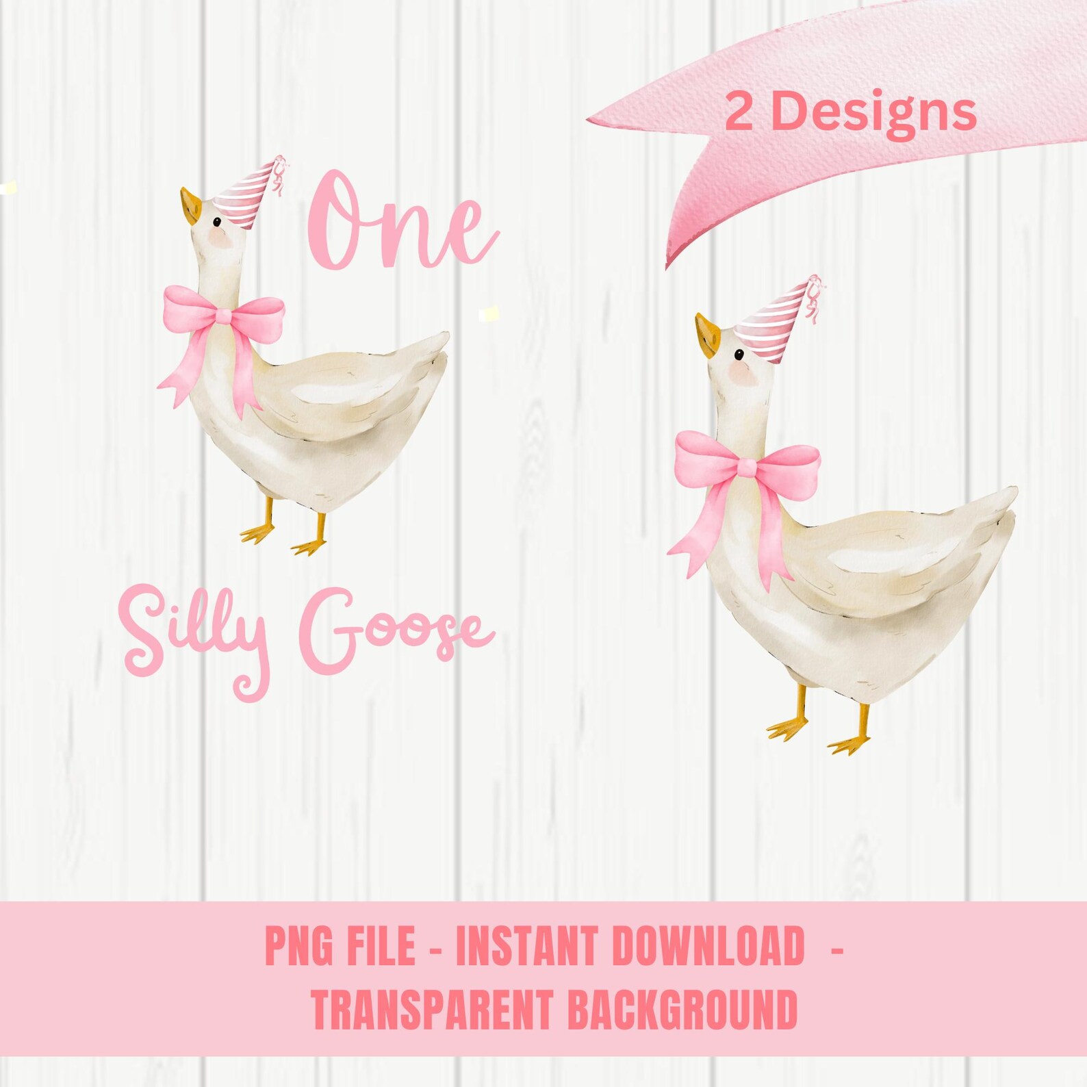 Silly Goose Birthday Bow PNG Clipart , One Silly Goose Birthday Clipart ...