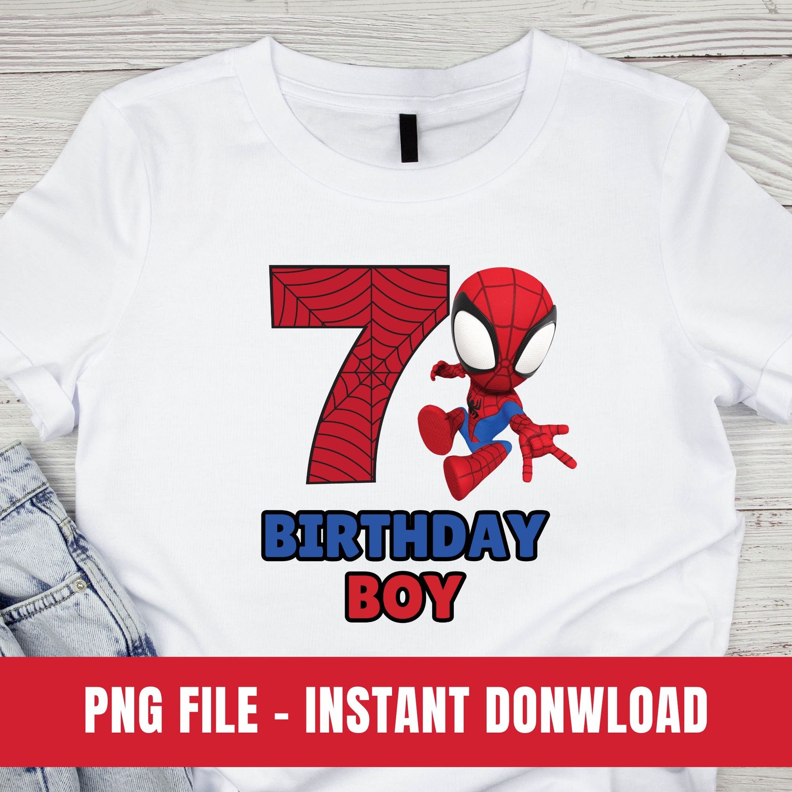 7th Spider Birthday Boy PNG, Birthday Boy Png, Birthday Clipart Png ...