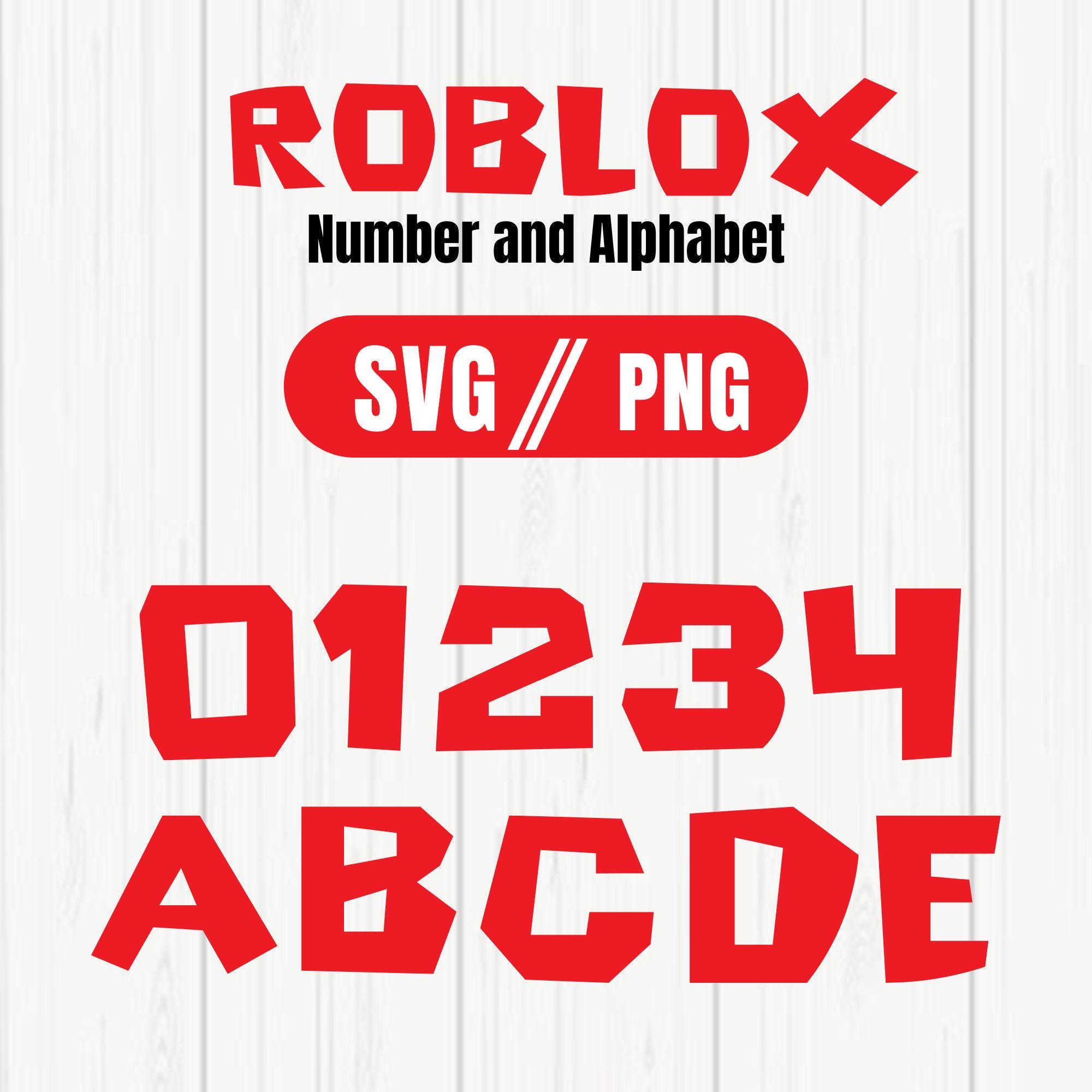 Roblox SVG PNG, Roblox Alphabet Svg Png, Roblox Font, Digital Download ...