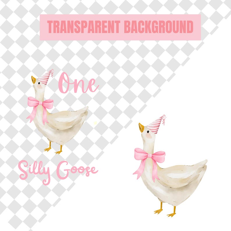 Silly Goose Birthday Bow PNG Clipart , One Silly Goose Birthday Clipart ...