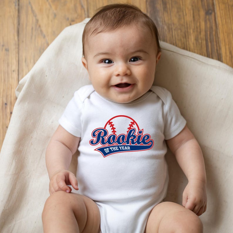 Rookie of the Year SVG: Baseball Birthday Shirt Svg, Png Design Instant ...