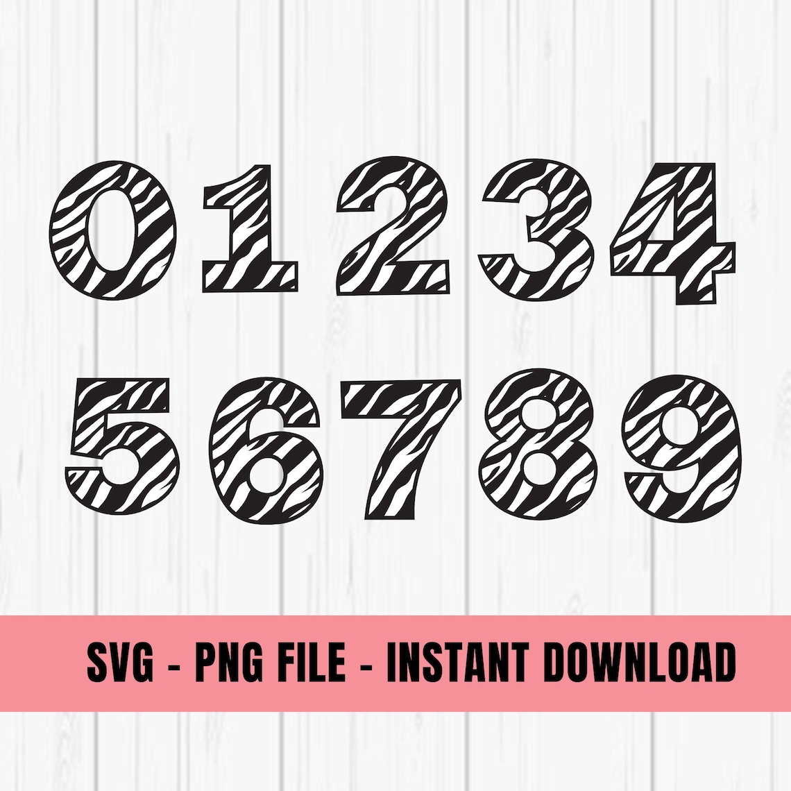 Zebra Number SVG, Zebra Number 0-9 PNG, Number SVG, Number 0-9 Png ...