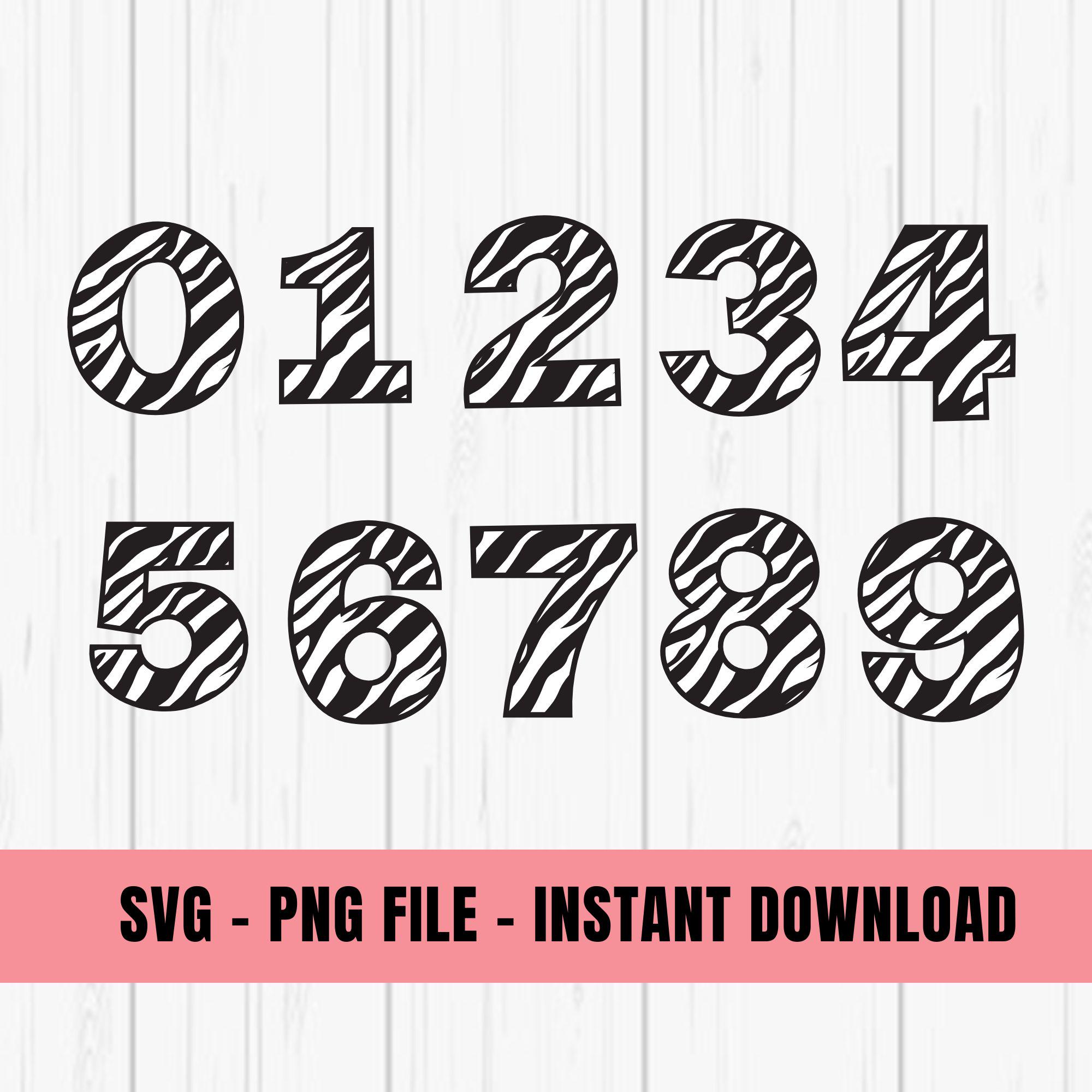 Zebra Number SVG, Zebra Number 0-9 PNG, Number SVG, Number 0-9 Png ...