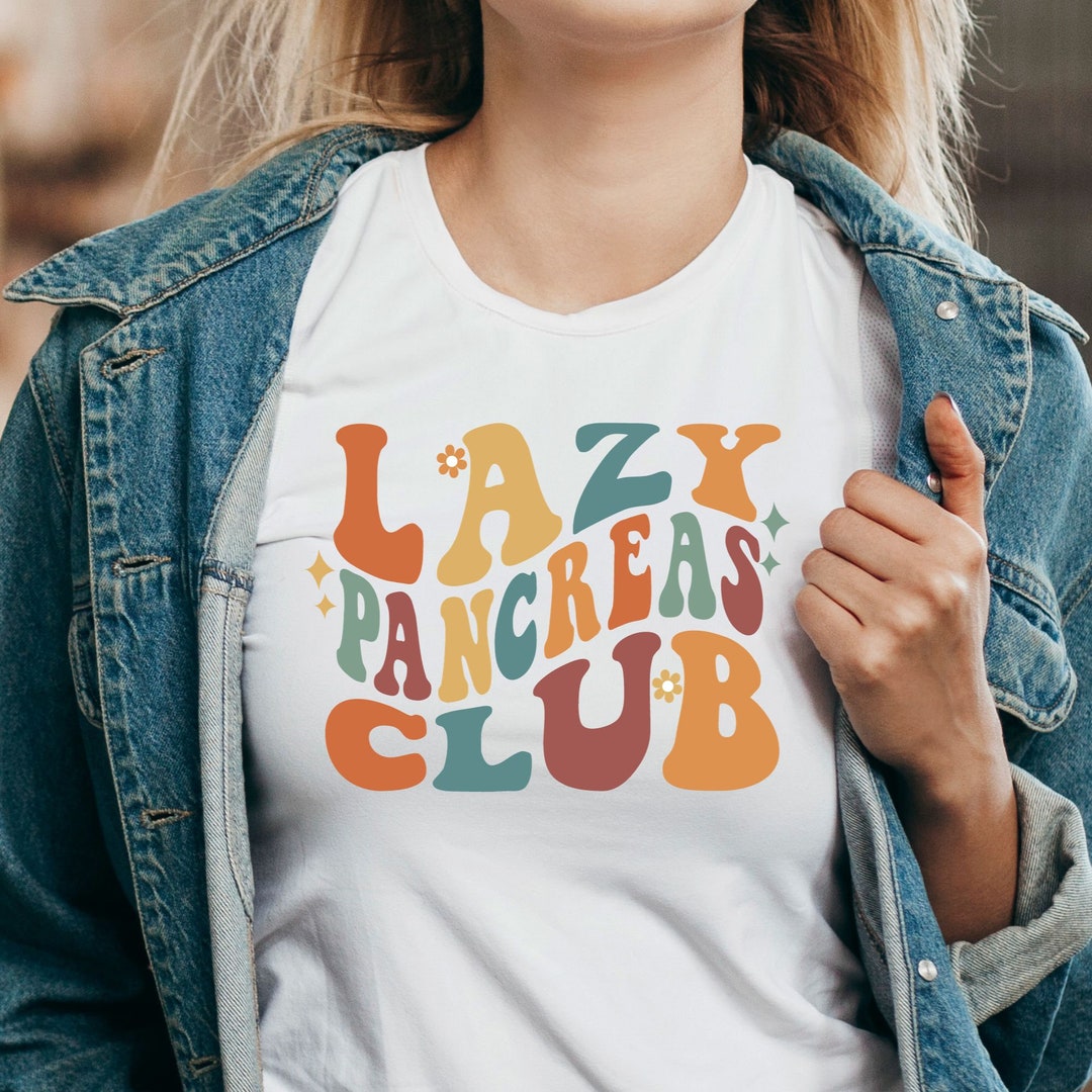 Lazy Pancreas Club Svg Png, Retro Svg Png, Gift for Diabetes, Type 1 ...