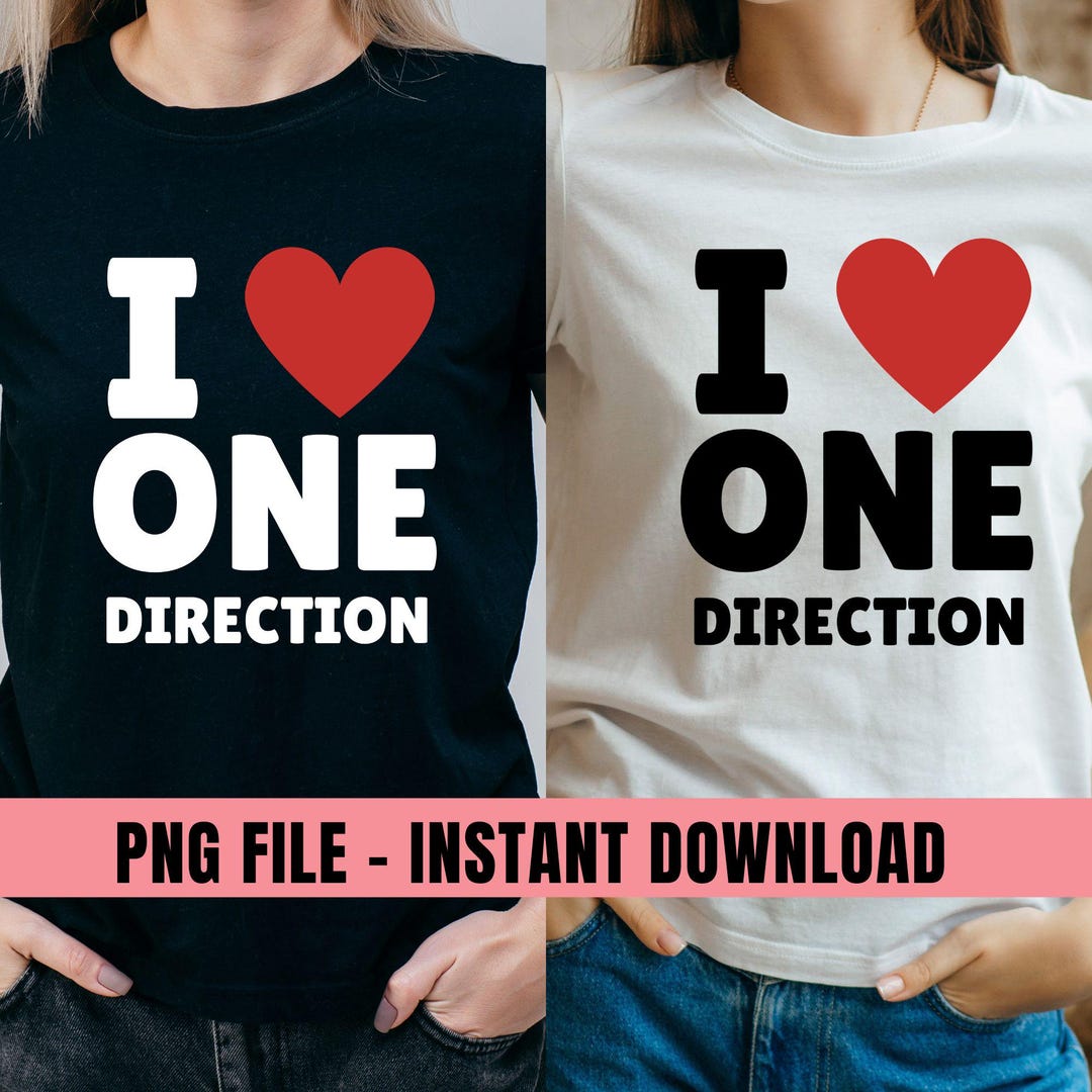 I Love You One Direction Png, 1d Band Png Gift for Men Women, One ...