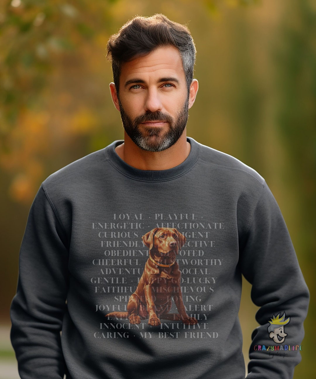 Chocolate Labrador Shirt for Dog Mom Sweatshirt Christmas Chocolate Lab ...